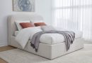 Modus Virgil Off-White Full Upholstered Platform Bed in Ricotta Boucle ...
