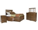 Intercon Furniture Oak Park 4-Piece Panel w/ 6 Storage Drawers Bedroom ...