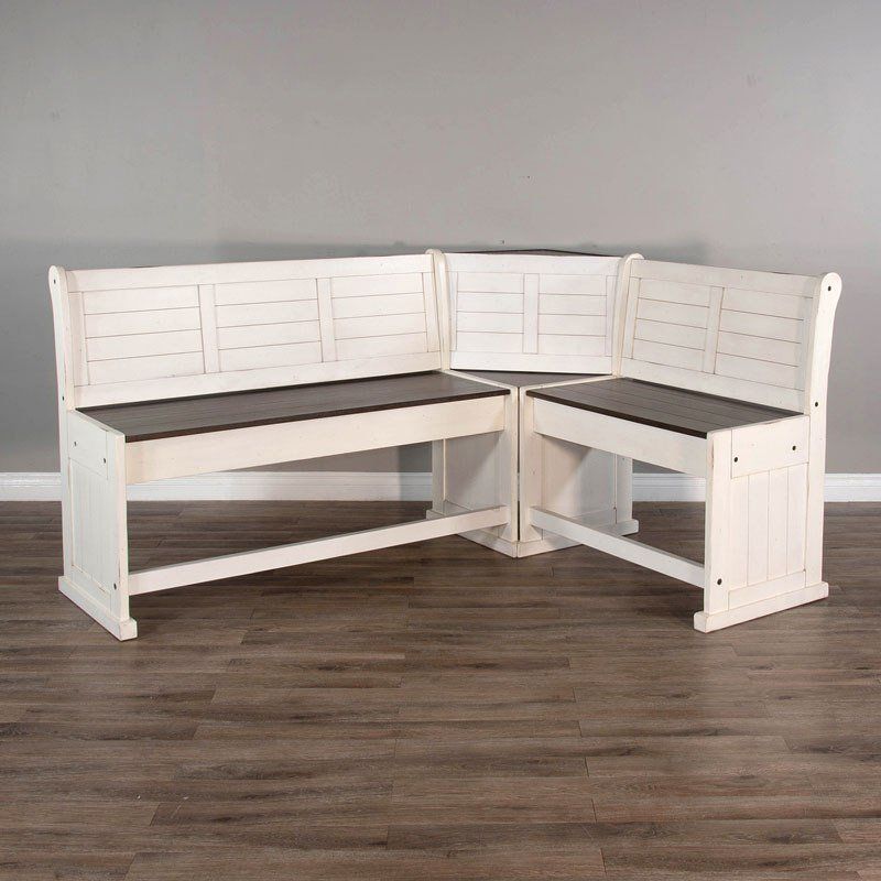 Sunny Designs Carriage House Long Bench & Corner Seat in European ...