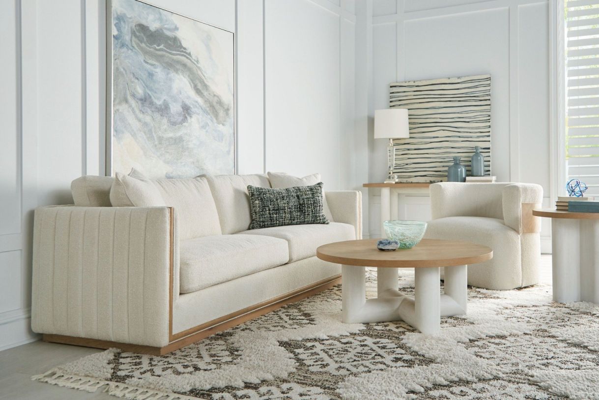 A.R.T. Furniture Garrison 2-Piece Round Occasional Table Set in Washed ...