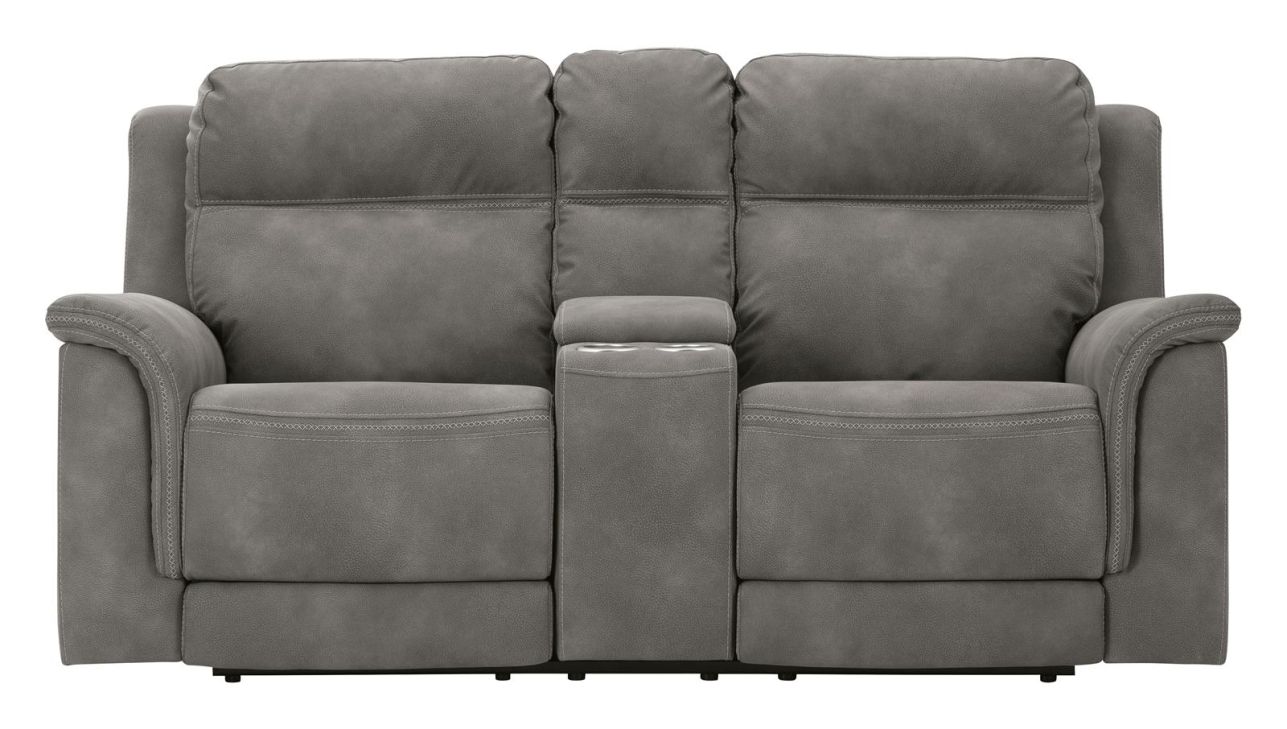 Next-Gen DuraPella Power Recliner Loveseat Console Adjustable Headrest ...