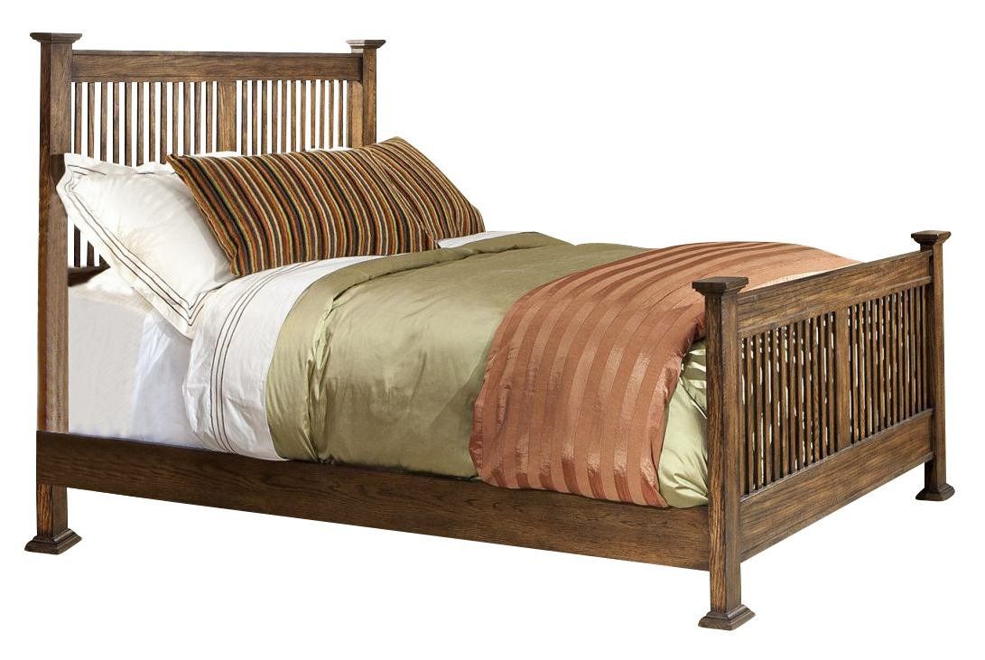 Intercon Furniture Oak Park 4-Piece Slat Bedroom Set in Mission