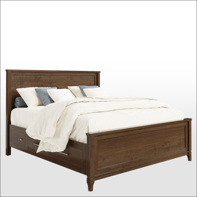 Troyer Ridge Boulder Creek 2pc Bedroom Set w/Side Storage (4 Drawer, 2 ...