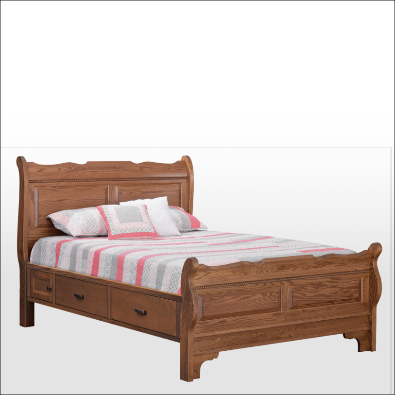 Troyer Ridge Berkshire 2pc Bedroom Set w/Side Storage (4 Drawer, 2 Door ...