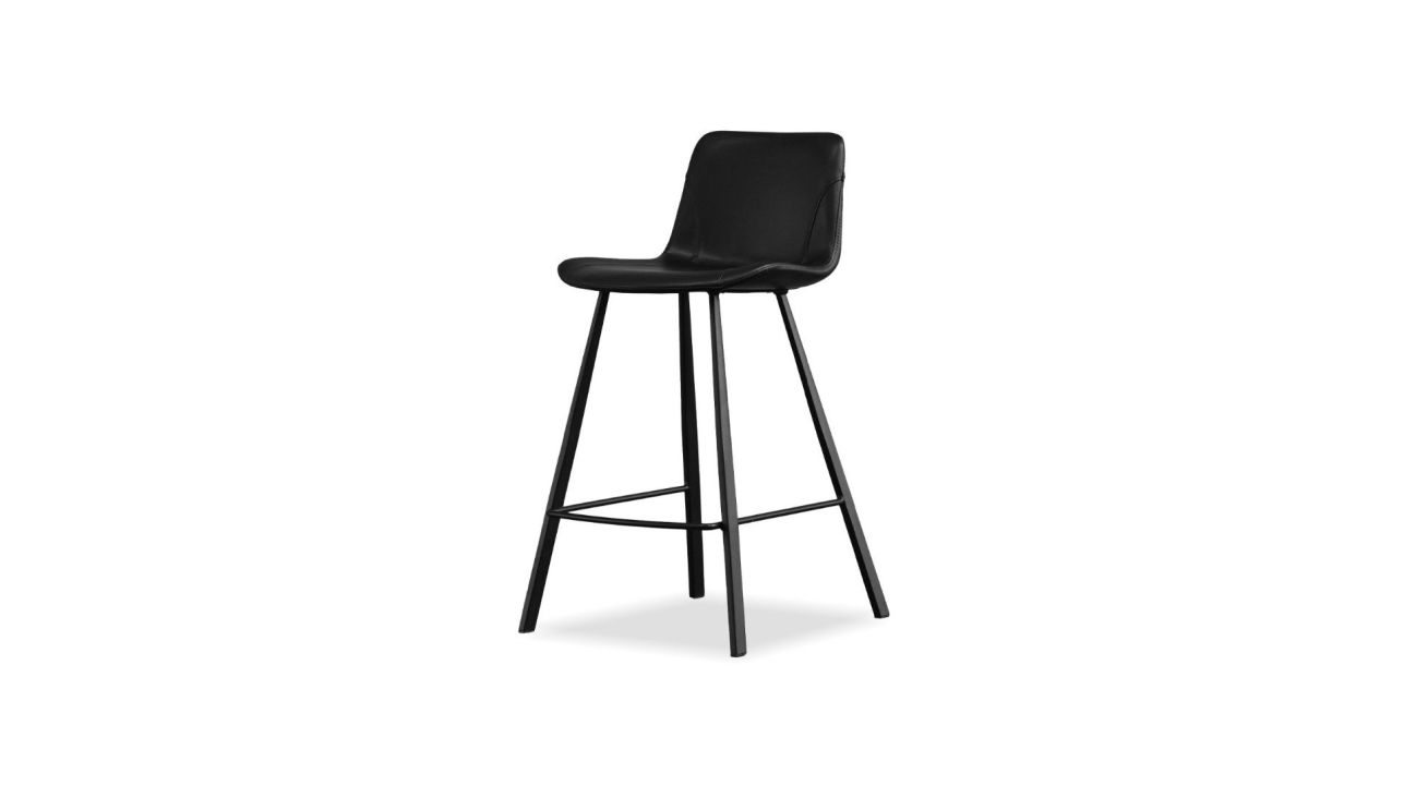 Mobital Billy Counter Stool Pebbled Black Leatherette (Set of 2) DCS ...