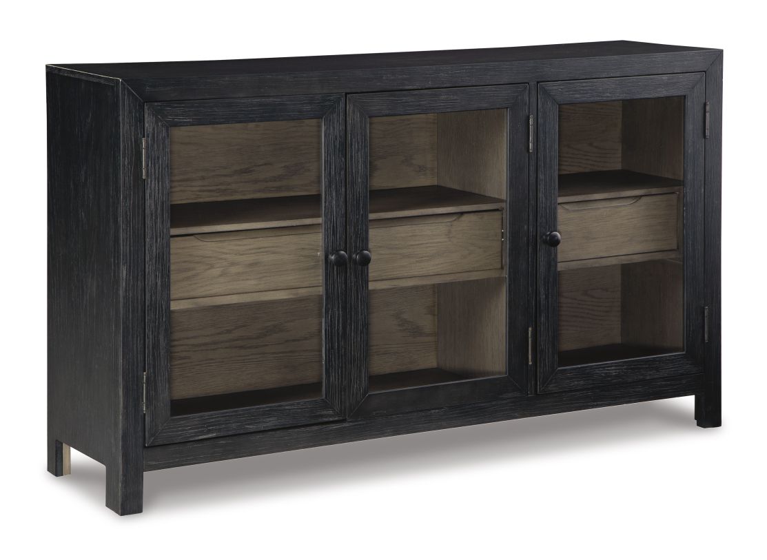 Shop Lenston Accent Cabinet in Black/Gray A4000508