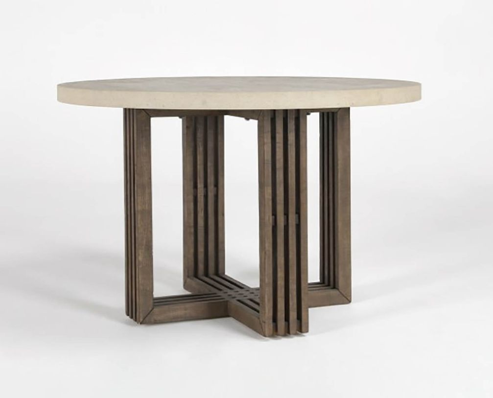 Classic Home Aspen 47" Round Dining Table in Reclaimed Pine 51031199 ...