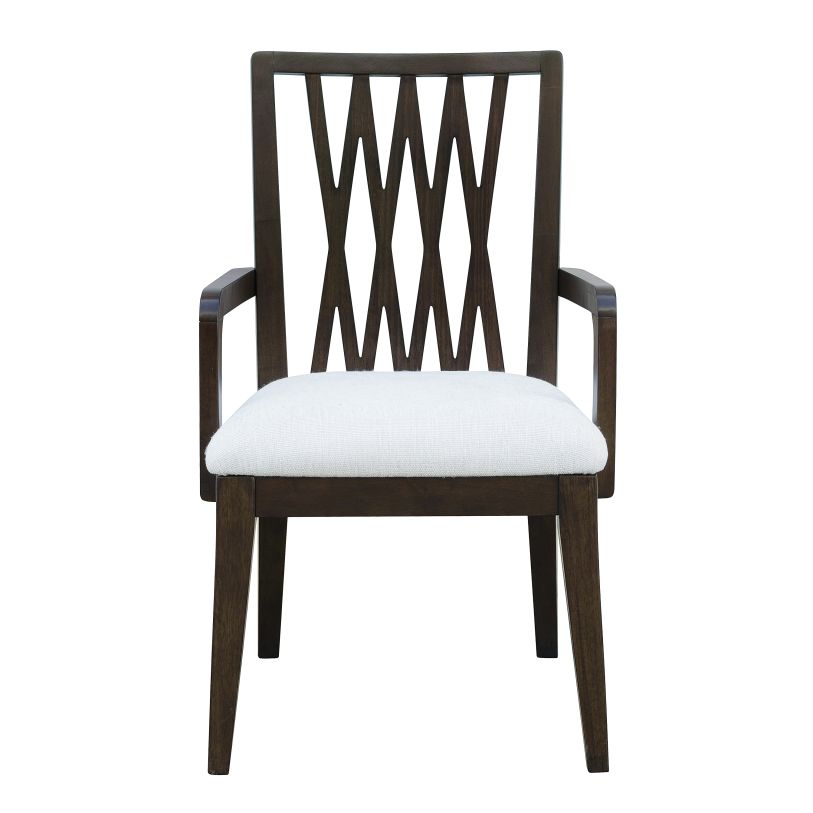 Pulaski Asher Park Wood Back Arm Chair in Piano Brown P393261 (Set of 2)