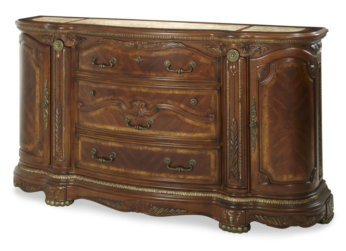 Emma Mason Signature Corina 4-Piece Sleigh Bedroom Set in Honey Walnut
