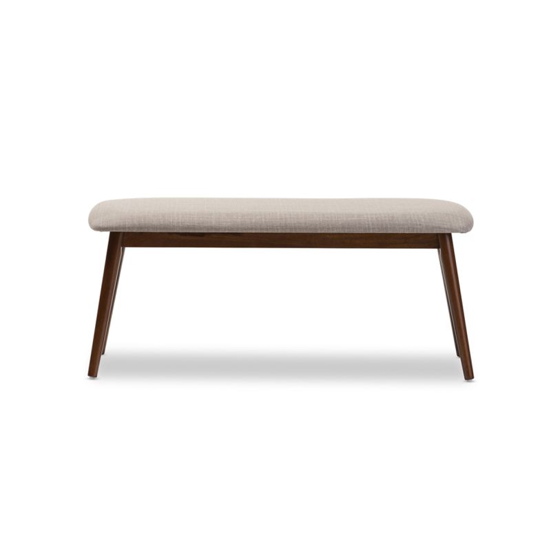 Baxton Studio Flora Bench in Medium Oak Flora-Medium Oak-Bench