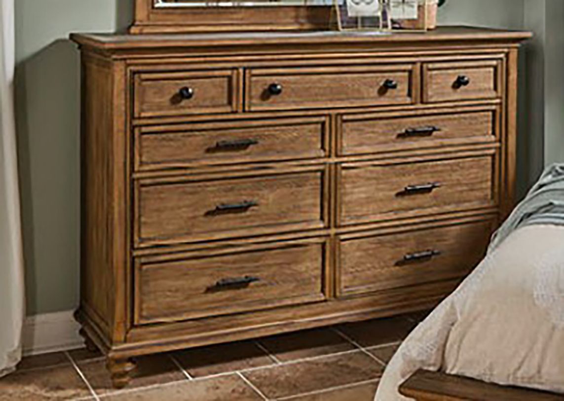 Shop Aspenhome Hensley 4pc Panel Bedroom Set in Honey