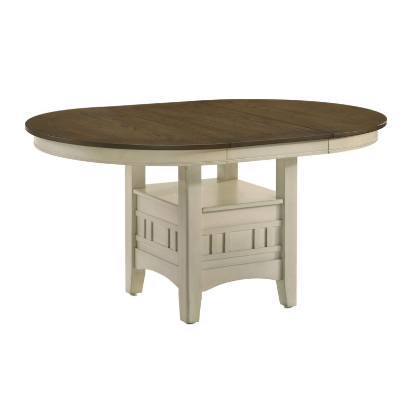 Intercon Furniture Mission Casuals Dining Table in Rustic Whiteand ...