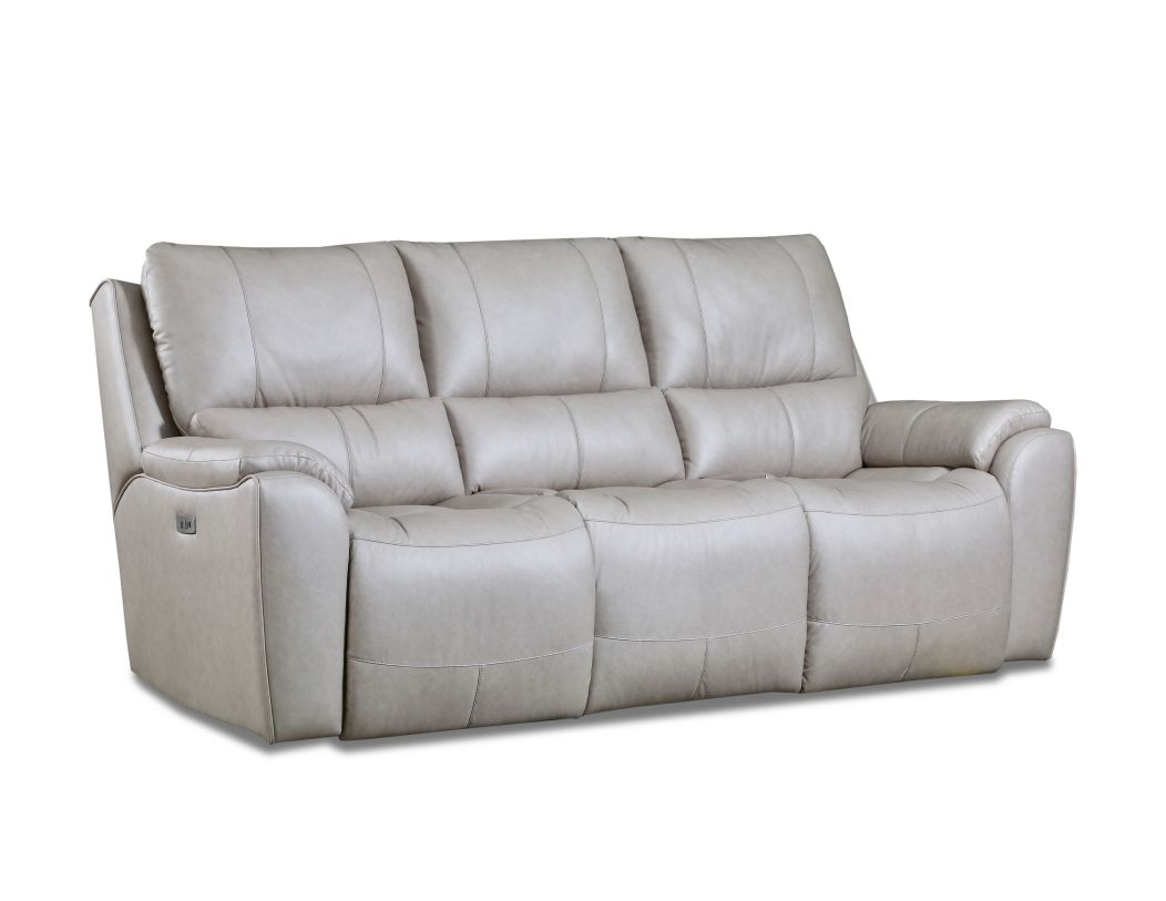 Southern Motion Westchester 92 Double Power Reclining Sofa in Platinum 371 61P 156 09