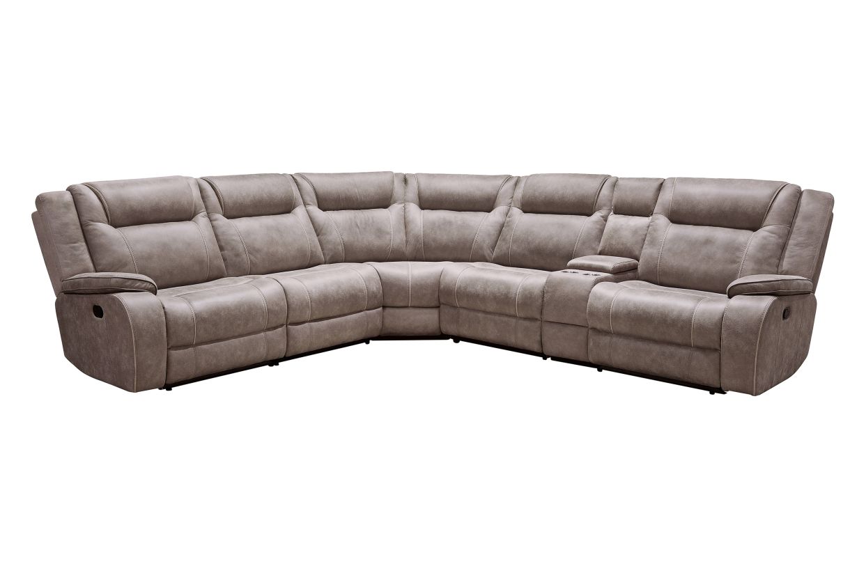 Parker House Blake 6 Piece Modular Reclining Sectional in Desert Taupe ...
