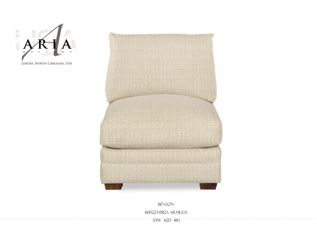 Aria Designs Benson 4-Piece LAF Loveseat Sectional in Flax