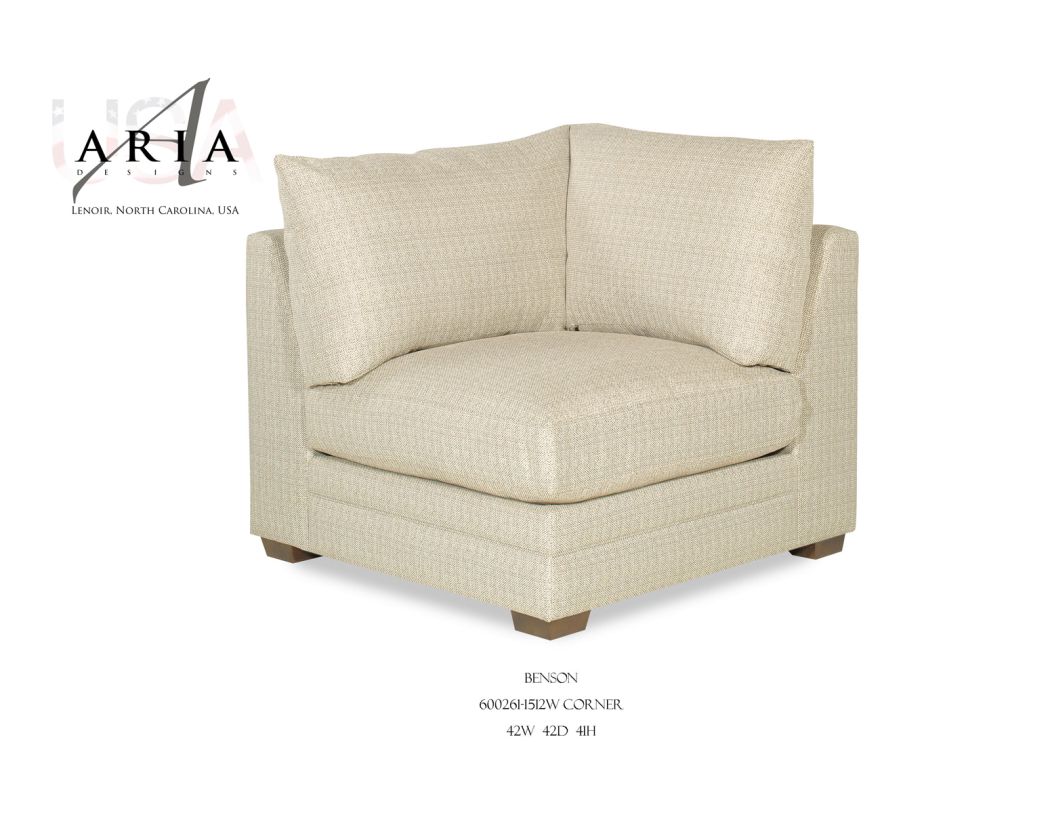 Aria Designs Benson 4-Piece LAF Loveseat Sectional in Flax