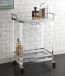 Steve Silver Aerin Server Cart with Casters in Chrome AE300C
