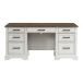Intercon Furniture Drake Home Office 66" Executive Desk in Rustic White ...