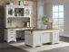 Intercon Furniture Drake Home Office 66" Executive Desk in Rustic White ...