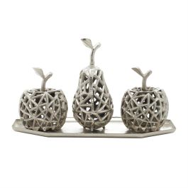 UMA Silver Aluminum Metal Fruit Decorative Cut-Out Decorative Sculpture ...