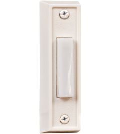 Craftmade Surface Mount Rectangle Lighted Push Button in White BS6-W
