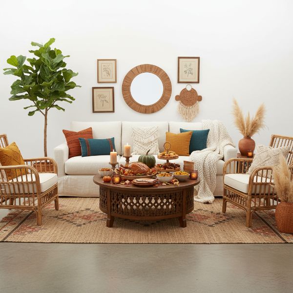 Living Room in Cream Coffee Tables