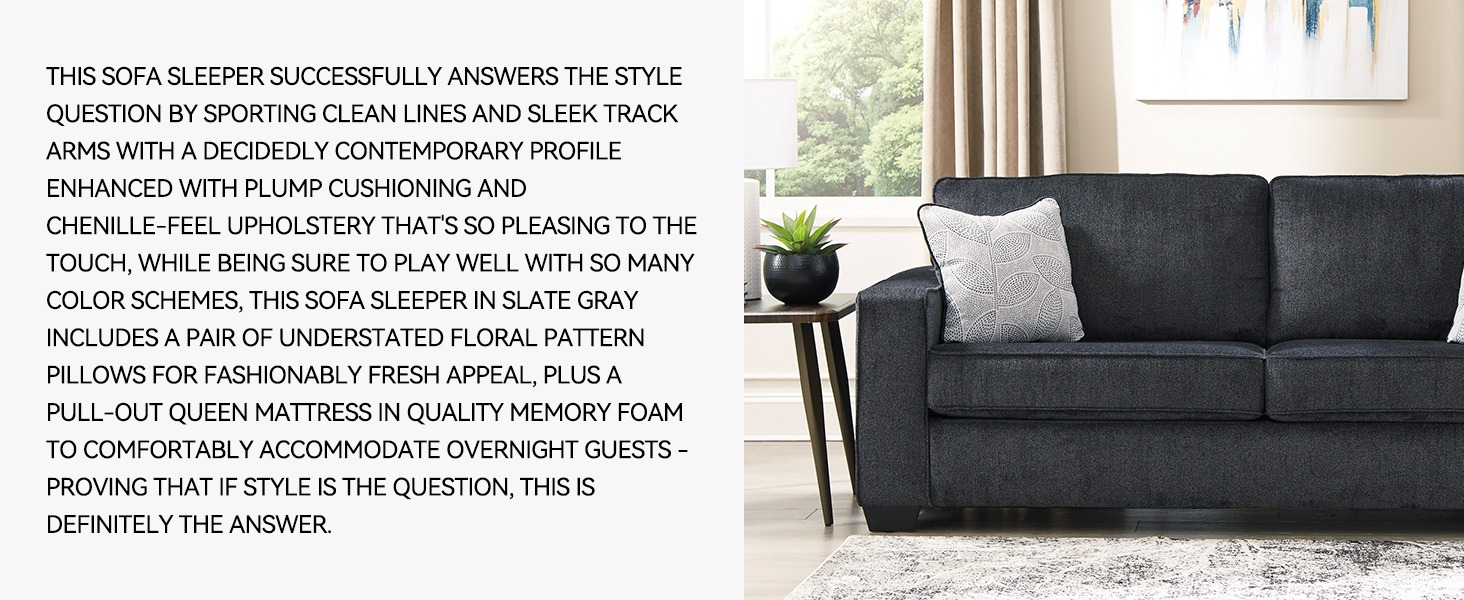 Shop Altari Queen Sofa Sleeper in Slate 8721339